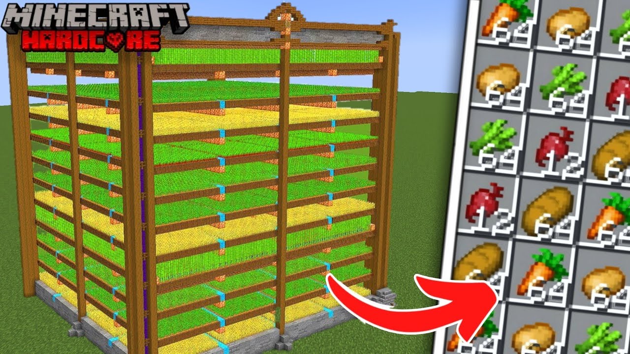 I Built Automatic Food Farm In Minecraft Hardcore! - YouTube