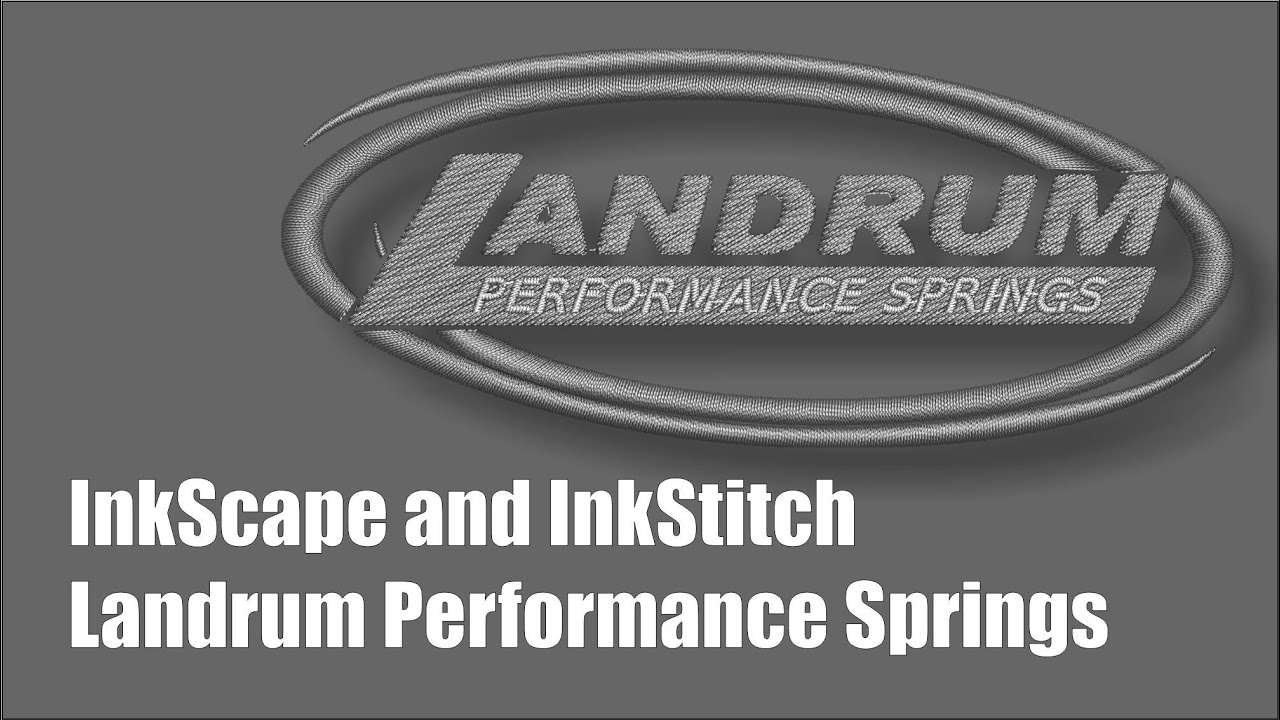 InkScape and InkStitch - Creating the Landrum Logo - YouTube