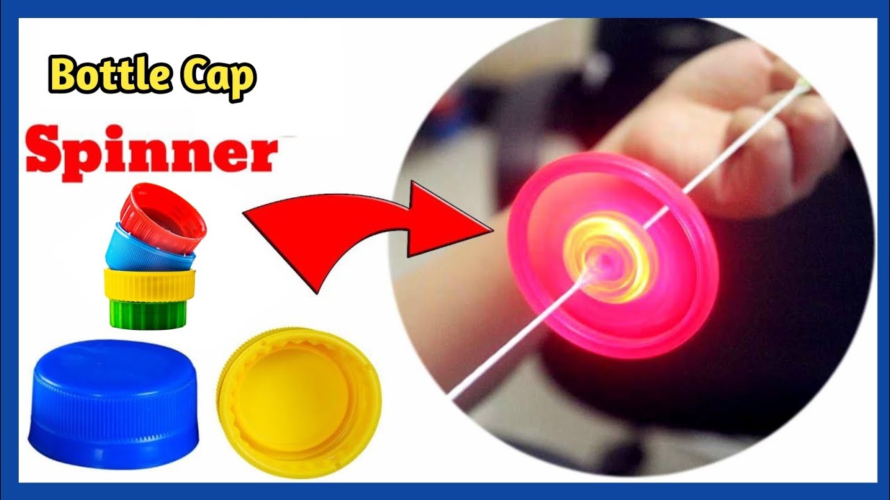 How to make spinning bottle caps / Spinner with bottle caps / Handmade ...
