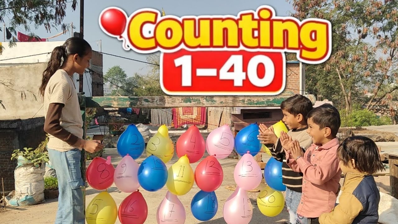 Counting 1 to 40 for Kids 🎈 | Balloon Pop Game | Fun Learning Numbers ...