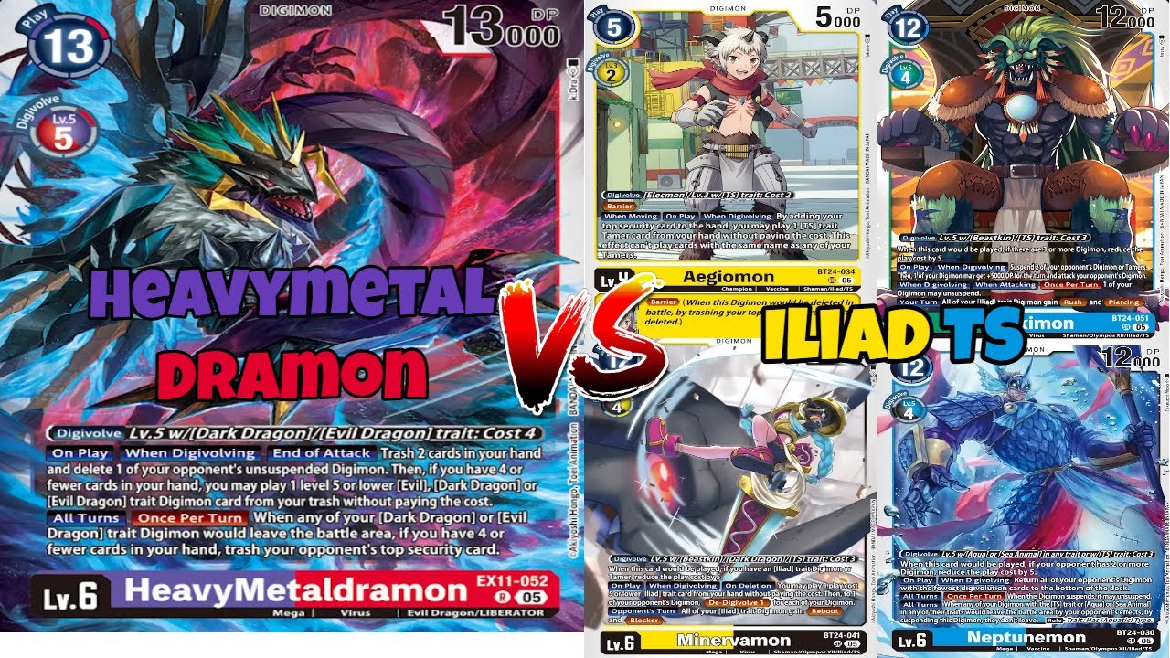 Heavymetaldramon VS Iliad Ts |Digimon TCG EX 11Dawn of Liberator ...
