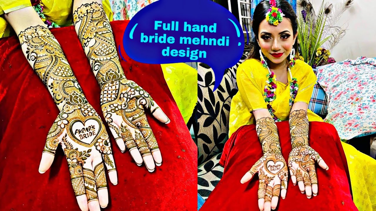 Full hand mehndi design || mehndi for bride || beautiful mehndi design ...