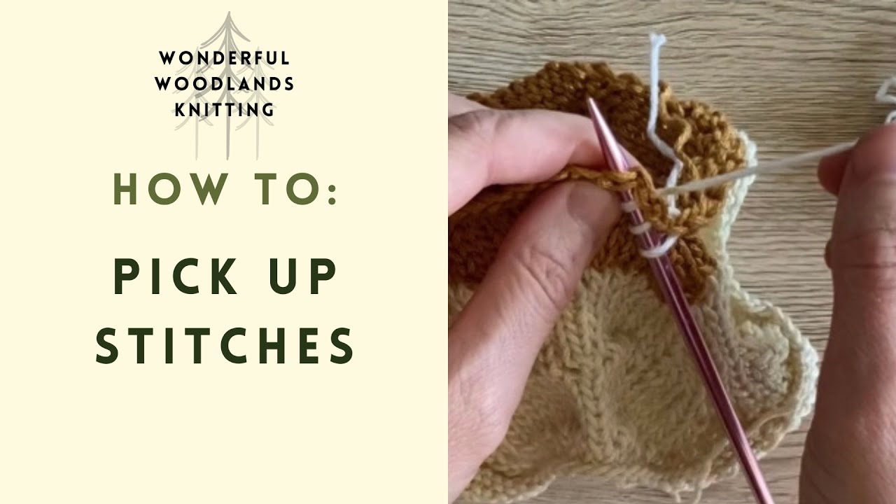 Knitting How-Tos: picking up stitches - YouTube