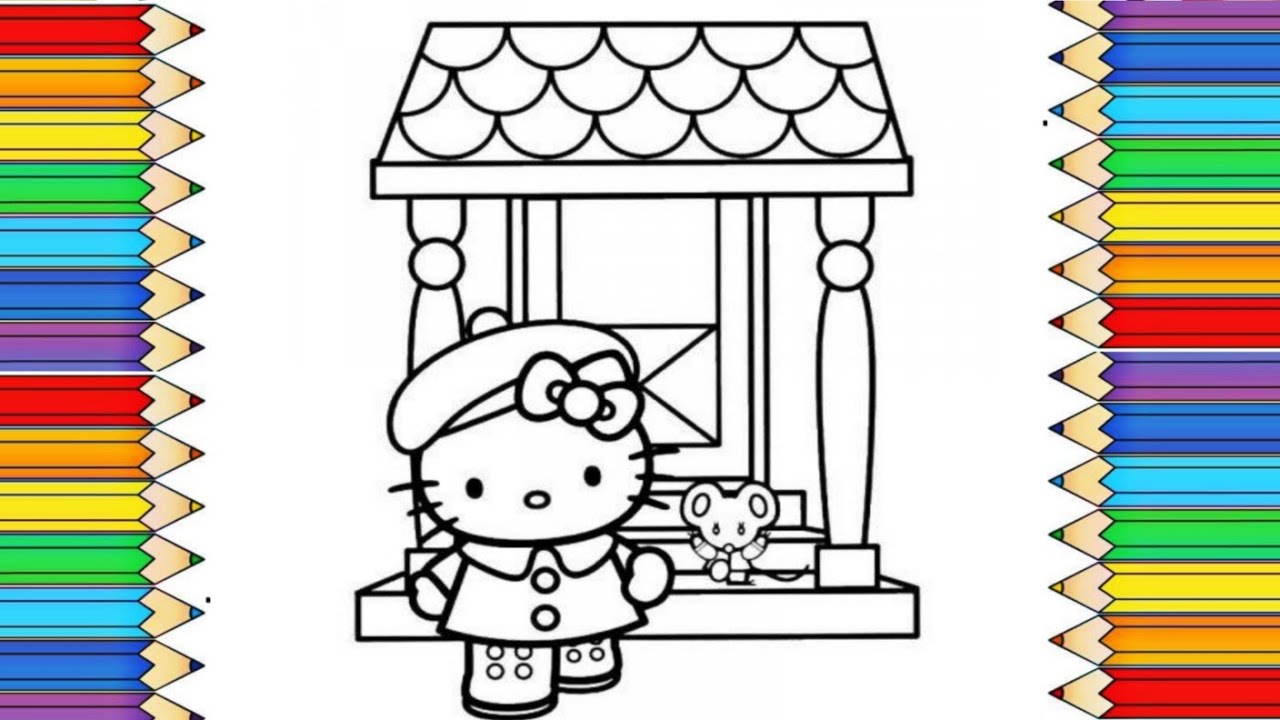 Cute drawing of kitty,Cute pink cat drawing, - YouTube