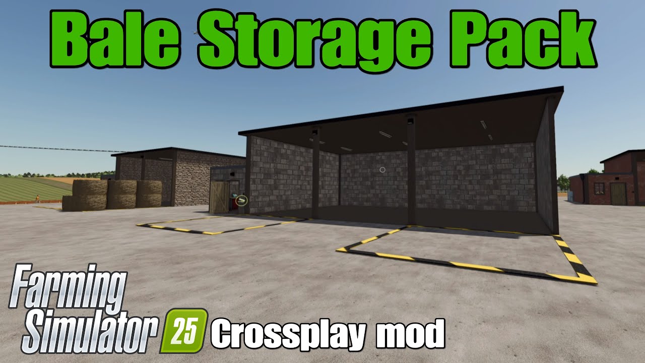 Bale Storage Pack / FS25 crossplay mod - YouTube