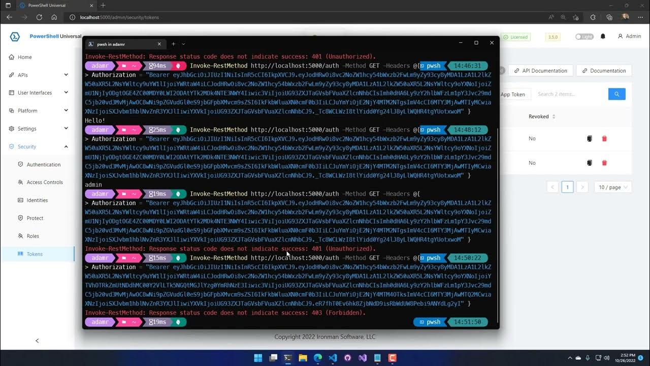 PowerShell Universal Training - APIs - Security - YouTube