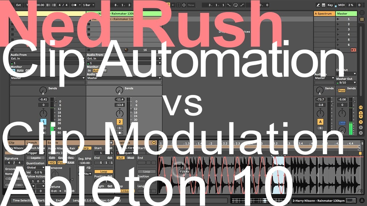 Clip Automation vs Clip Modulation Ableton 10 = Ned Rush - YouTube