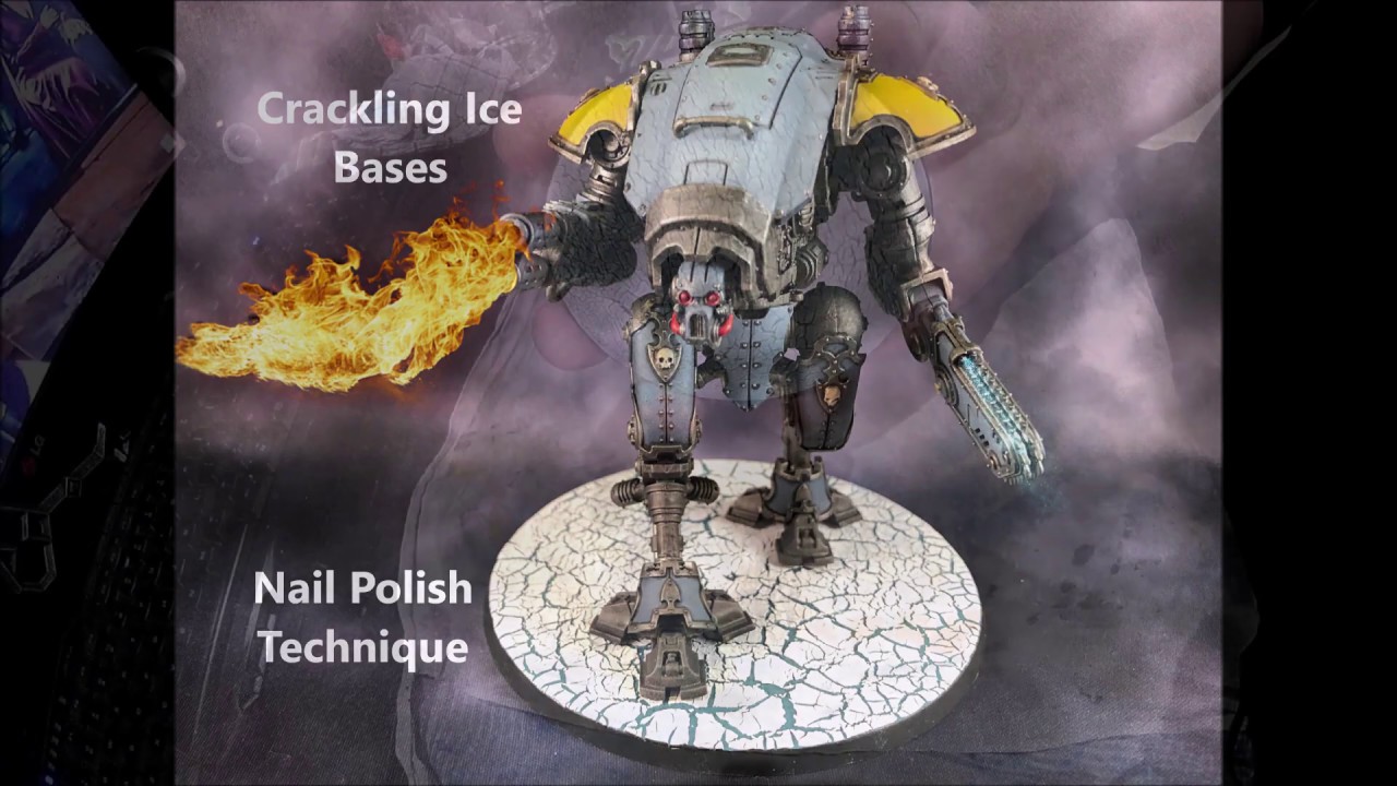 Crackling Ice Miniature Bases (Nail Polish) - Tutorial - YouTube