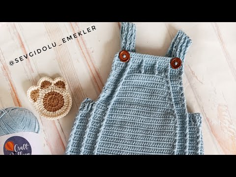 9.12 ay bebek tulumu detaylı yapılışı 1.BÖLÜM - YouTube
