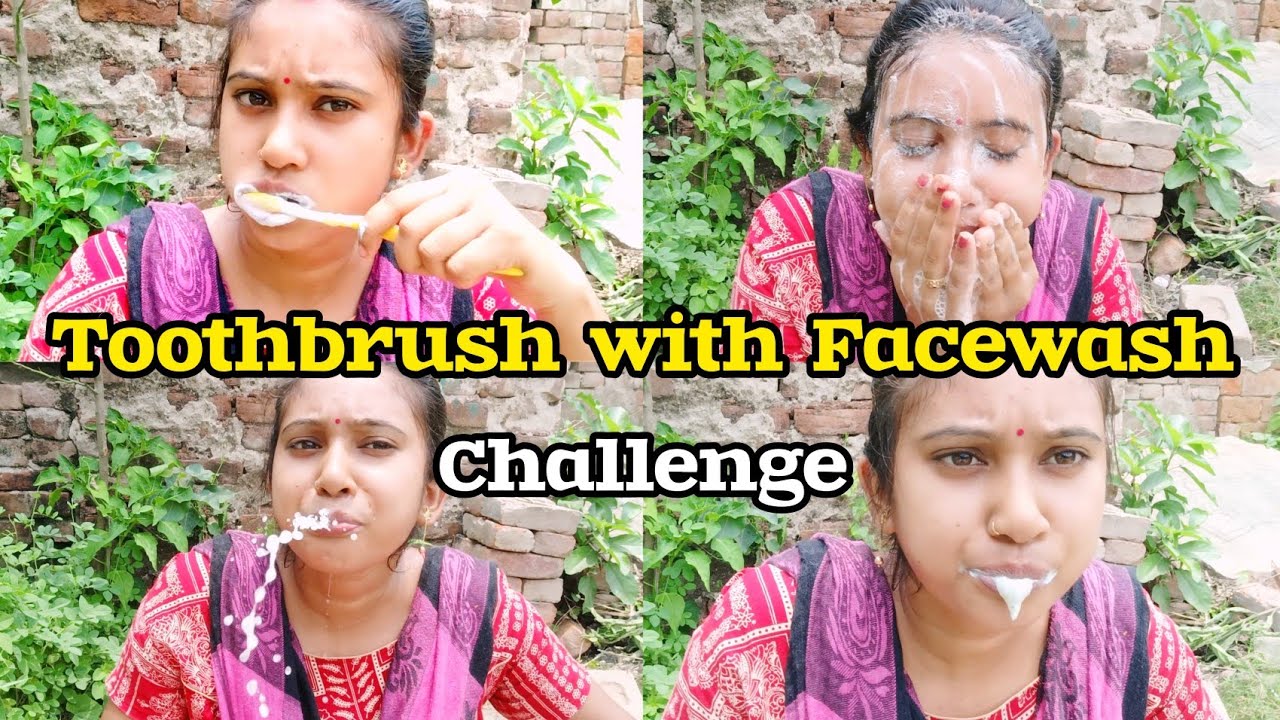 Tooth Brush Challenge🪥।।Mouth challenge।।Brushing with Facewash।Early ...
