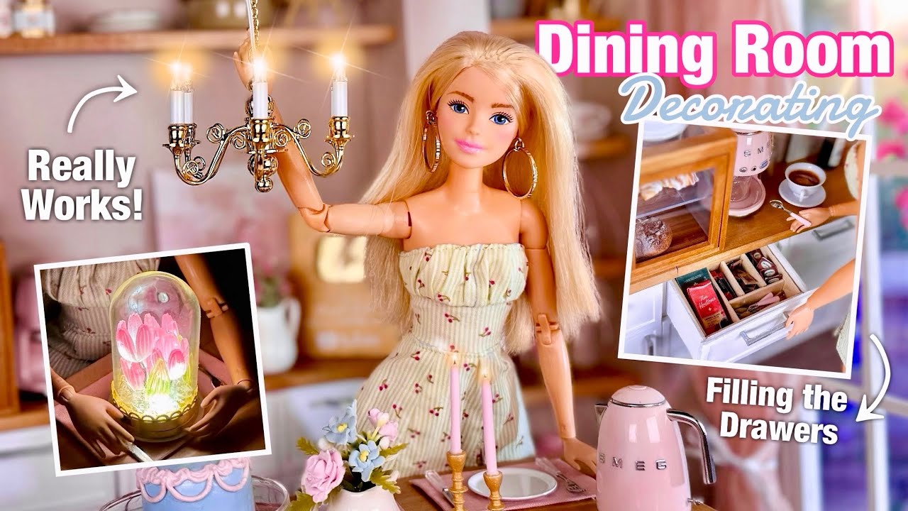 Cartoon Barbie Dining Room Barbie Dining Table Etsy
