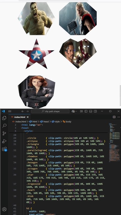 HTML CSS CLIP PATH SHAPES #shortsvideo #short #shorts #trending #trendingshorts #javascript # ...