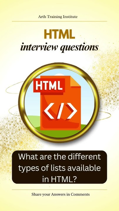 What are the different types of lists available in HTML? #html # ...