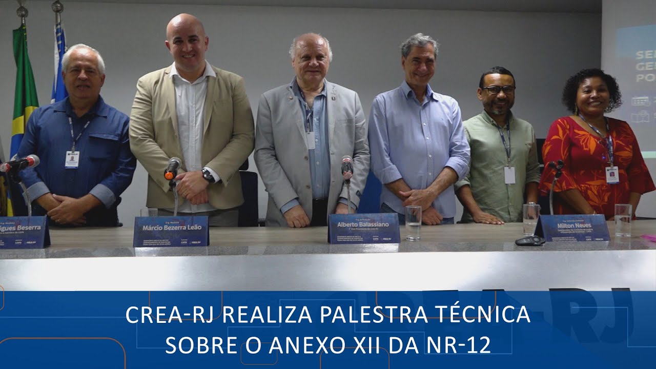 Crea-RJ realiza palestra técnica sobre o anexo XII da NR-12 - YouTube