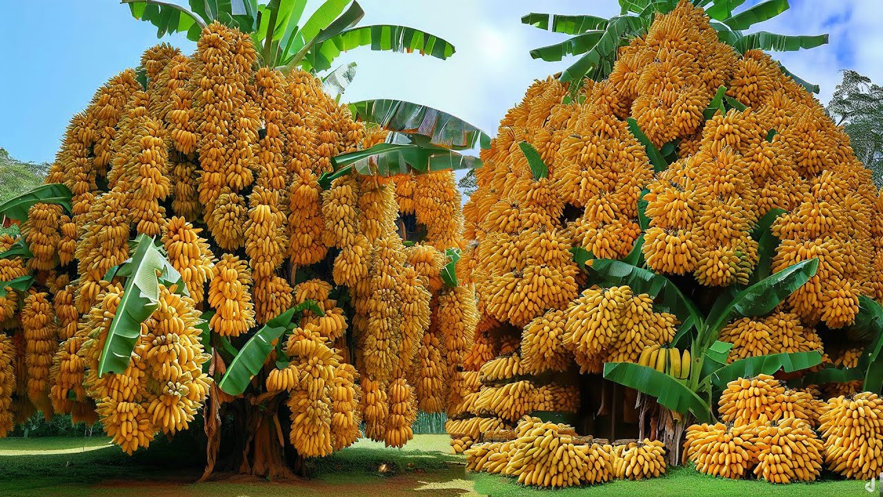 Great Skill... How i Growing Banana Tree From Young Banana Fruit To Get ...