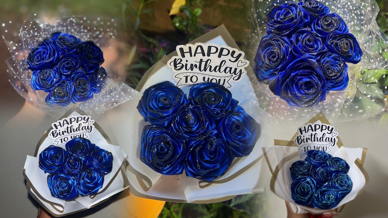 Ribbon roses 🌹 | how to make ribbons roses 💙 - YouTube