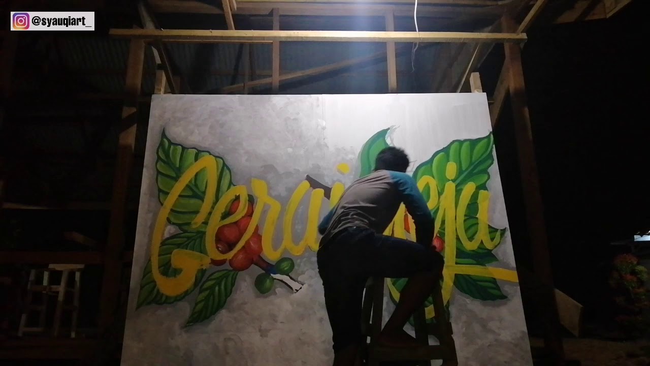 Melukis mural - YouTube