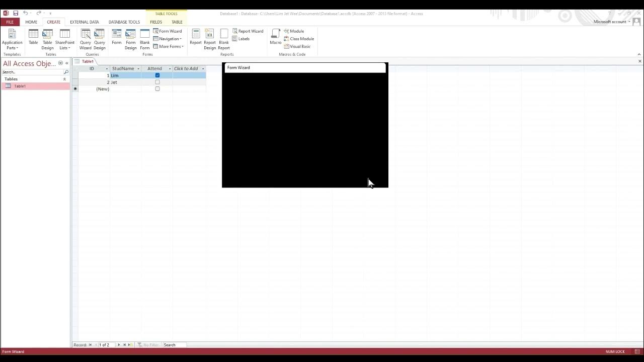 Radio Button In Form ~ Ms Access Youtube