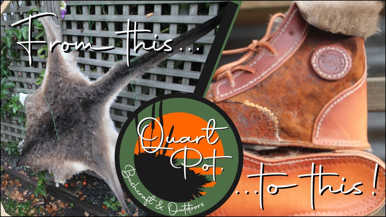 Tanning a Kangaroo Skin and Making Shoes! Handmade Shoes | Leatherwork ...