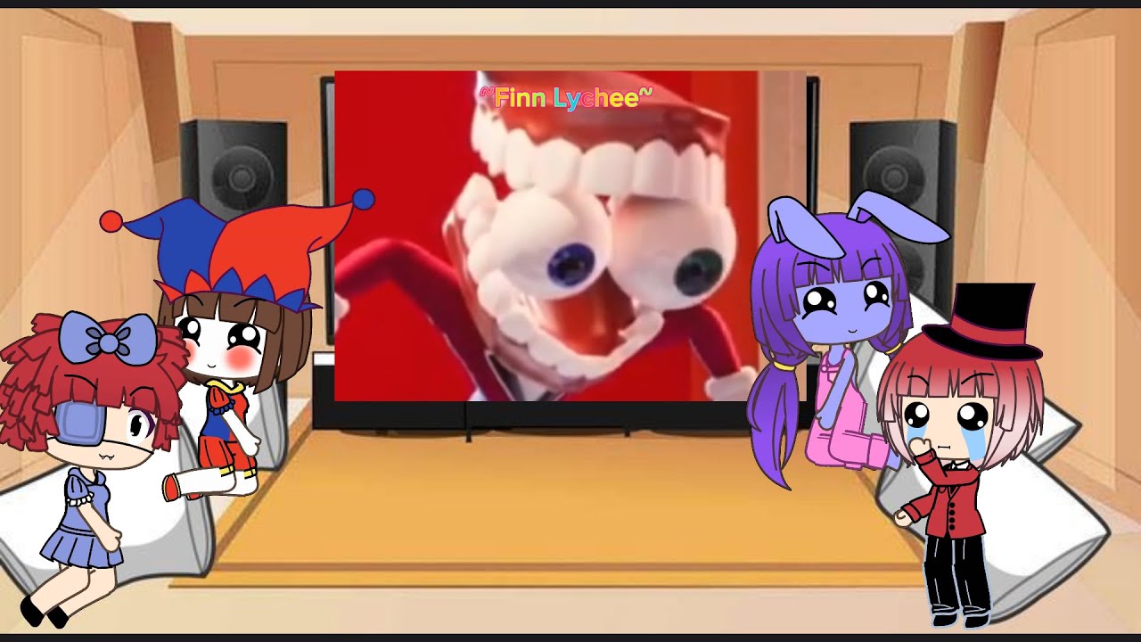 Amazing digital circus reacts to itself (gacha animations) 🎪 Pomni, Ragatha, Gangle, Jax, Kane ...