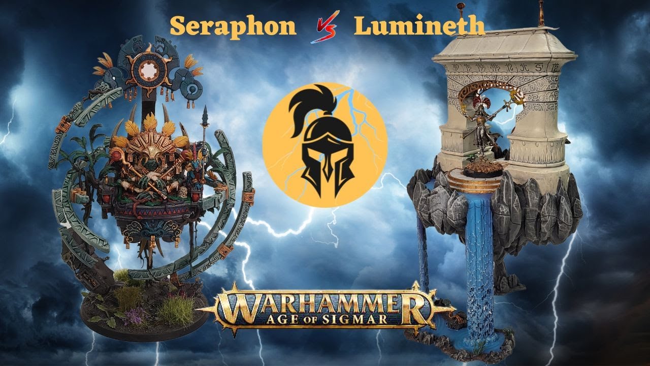 Age of Sigmar Battle Report: New Seraphon vs Lumineth Realm Lords - YouTube