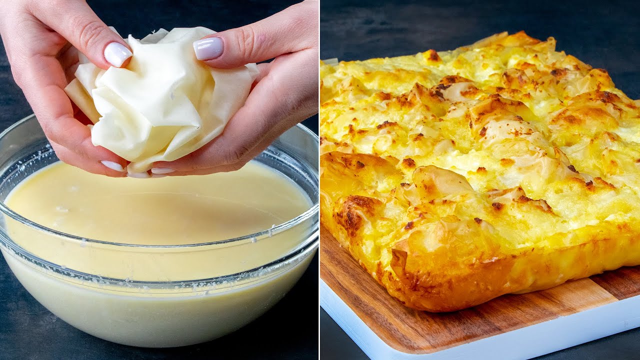 Tarte à la pâte filo. Une recette qui a étonné les internautes ! - YouTube