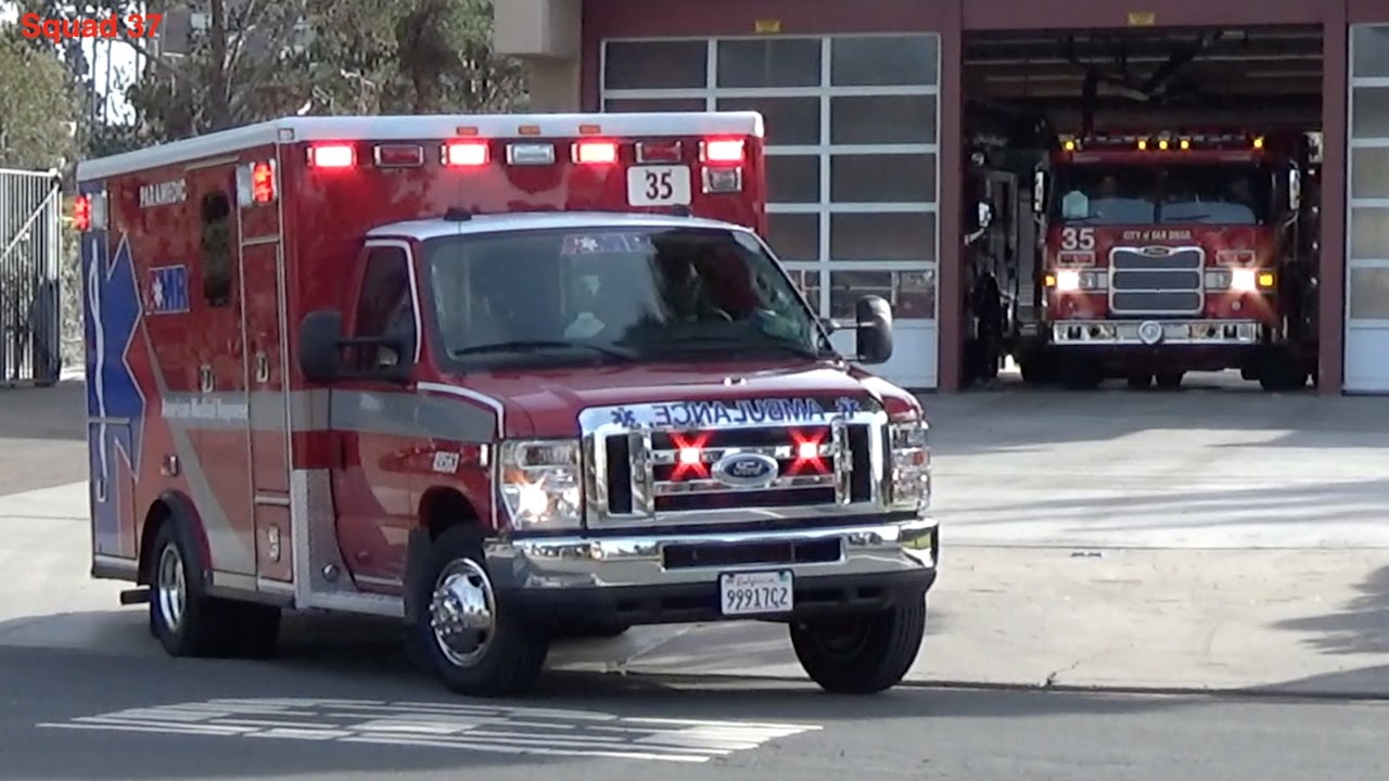 AMR & San Diego Fire Responding (Compilation) - YouTube