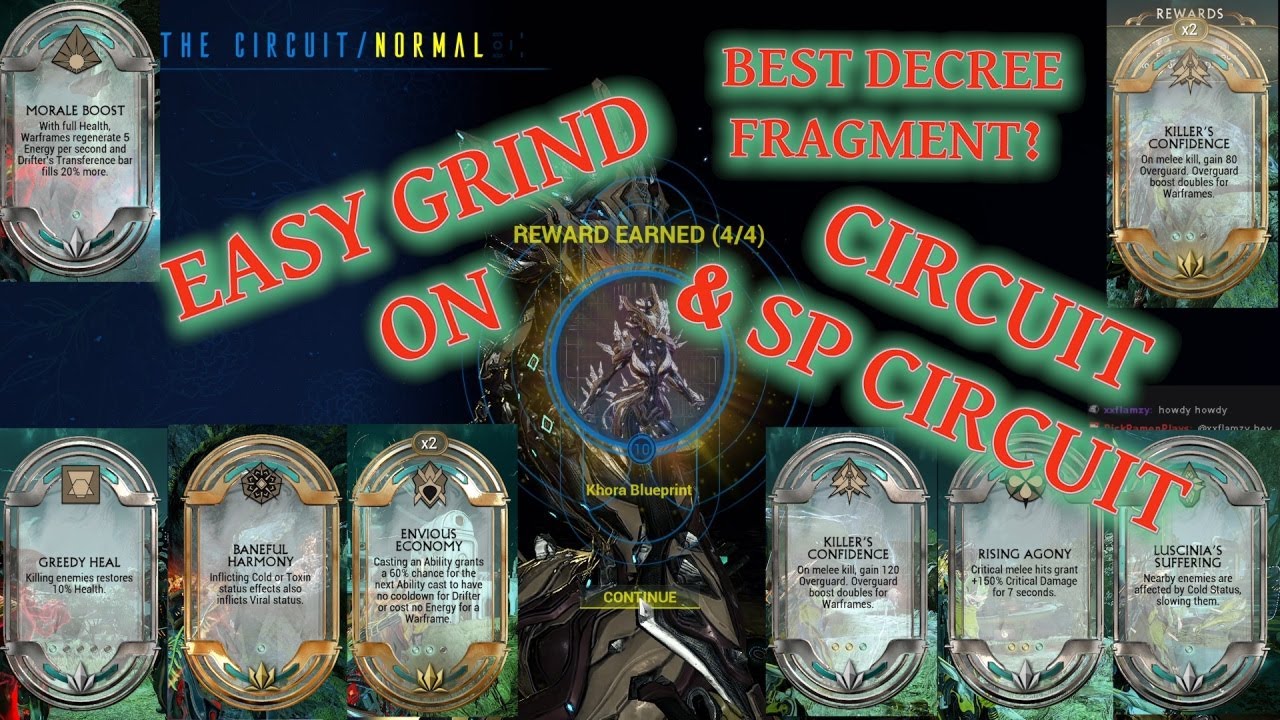 WARFRAME - CIRCUIT OR STEEL PATH CIRCUIT BUILD? DECREE FRAGMENTS ...