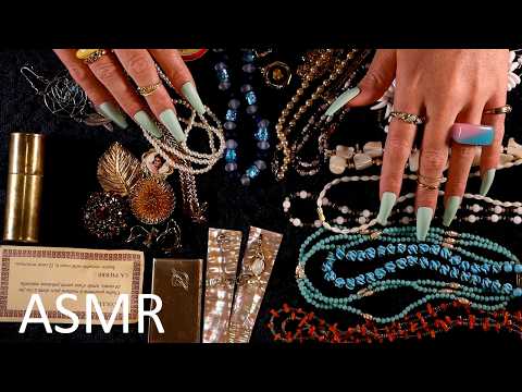 ASMR Jewelry Bag (🎧 soft spoken/whisper, crinkles, tapping, scratching)