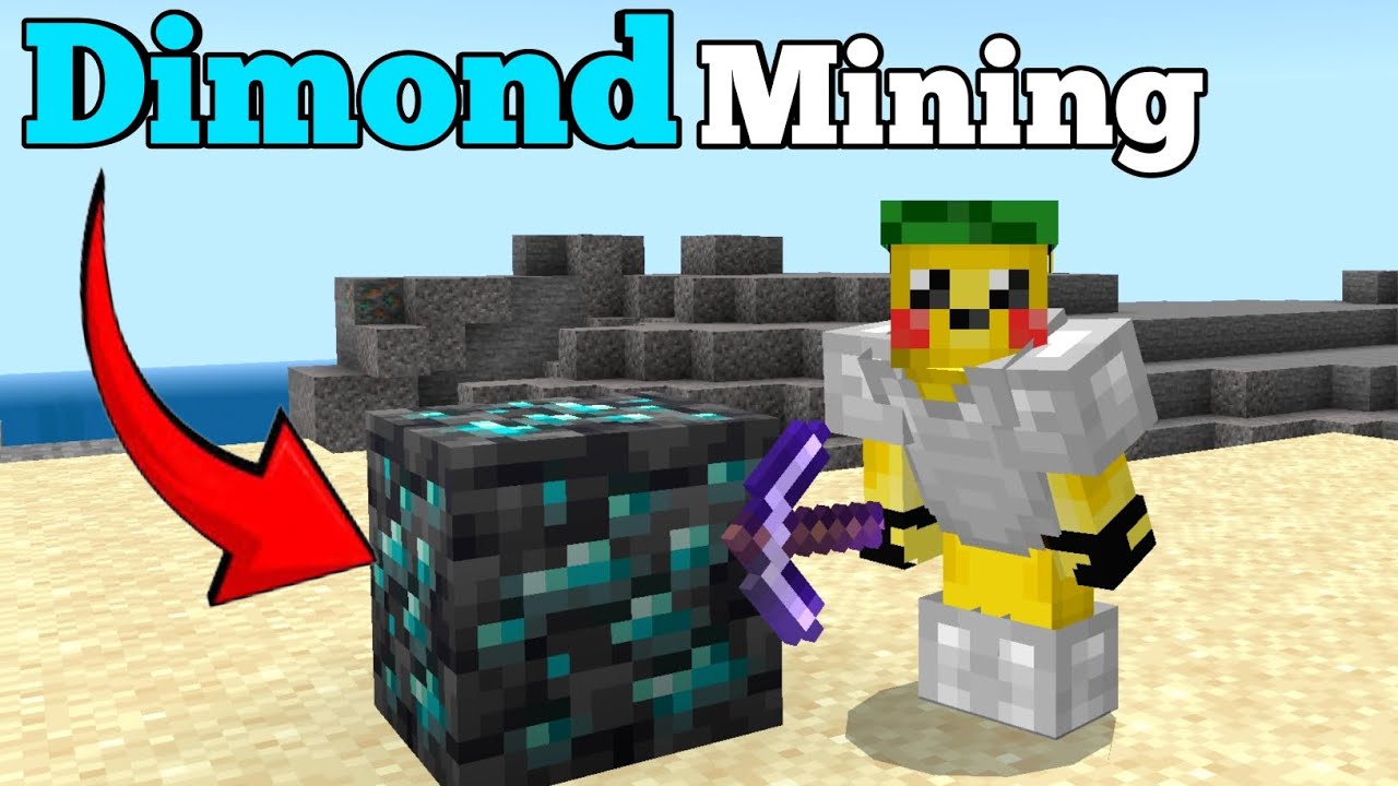 Dimond mining in Minecraft Pocket edition Survival gameplay #4 - YouTube