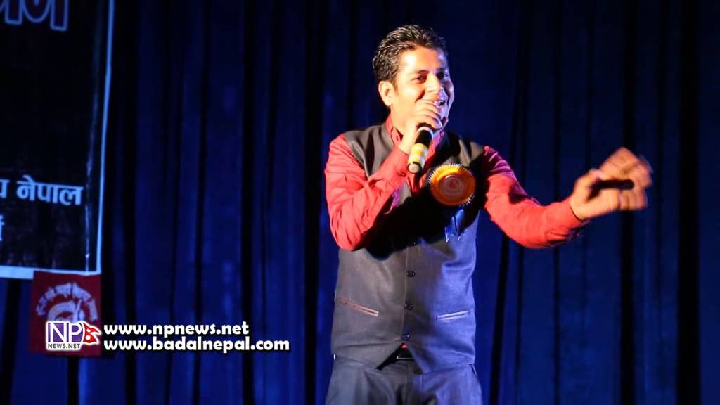 Nepali Comedian Raja Rajendra Perfoming On Stage - YouTube