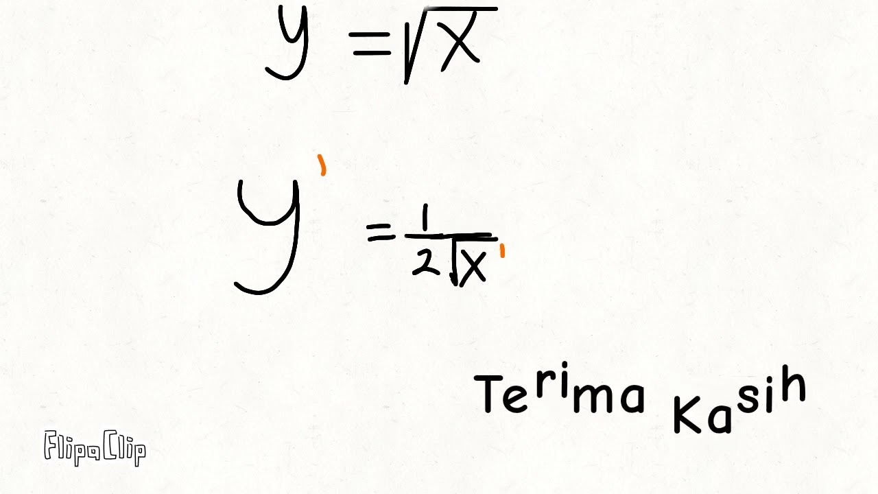 Turunan akar x - YouTube