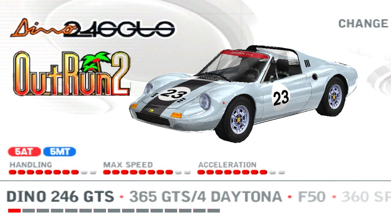OutRun 2: Ferrari Dino 246 GTS (Splash Wave 1986) - YouTube