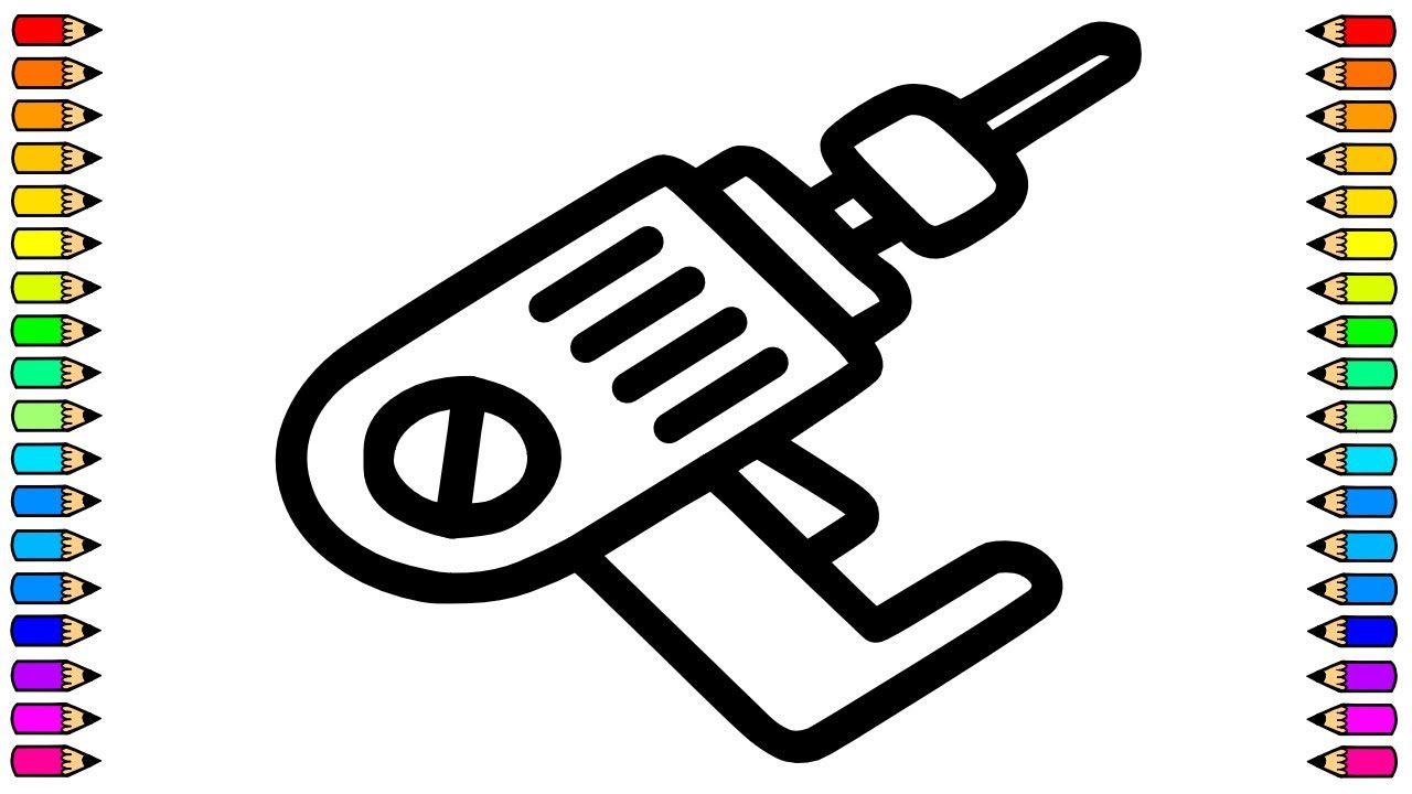 Cómo dibujar un TALADRO / Dibujo de TALADRO paso a paso / Dibujos para ...