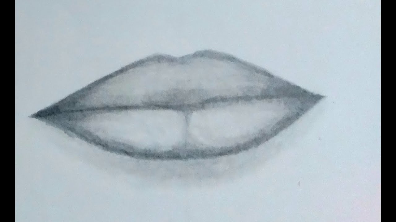 Pencil shading of lips - YouTube