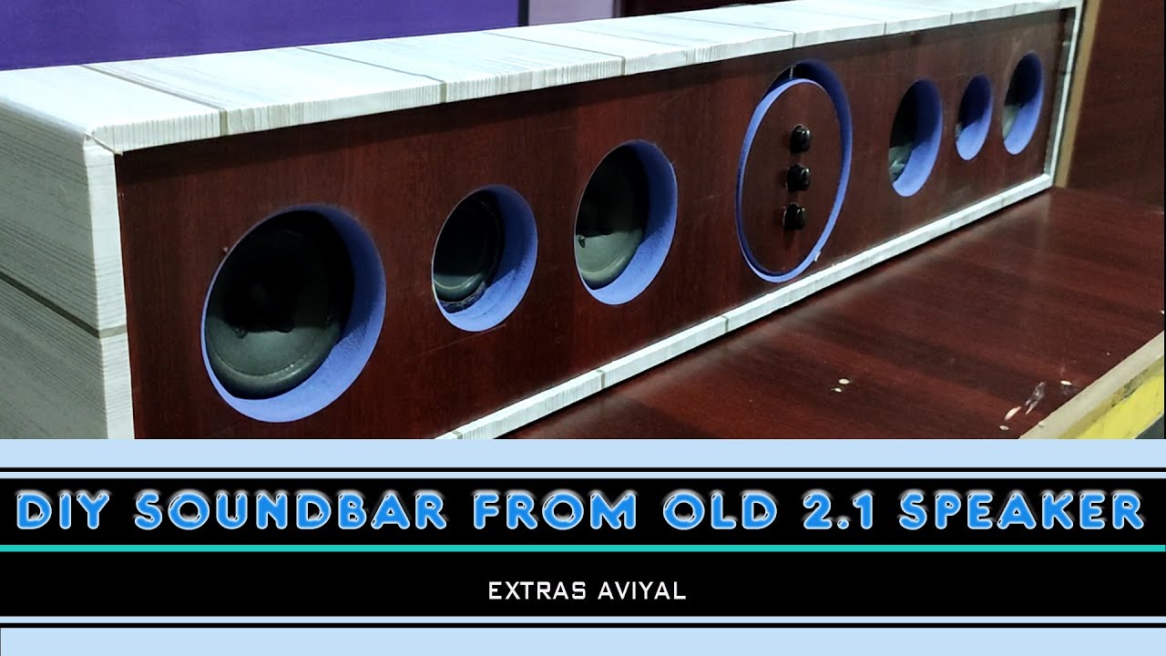 DIY Soundbar from old speakers #DIYSoundbar #QuarantineProject - YouTube
