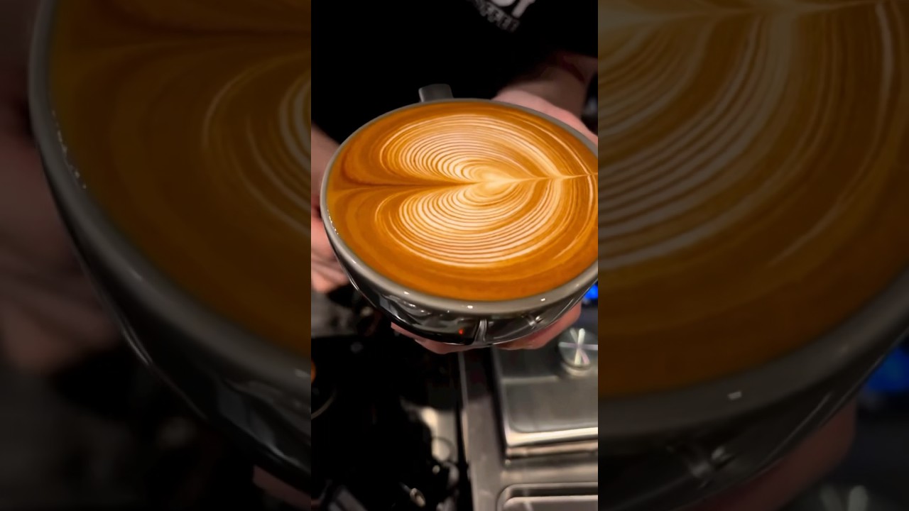 Best latte art ever - winged heart #baristaskills #bestoflatteart # ...