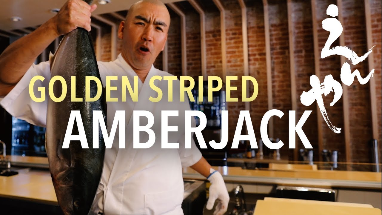 HIRAMASA GOLDEN STRIPED AMBERJACK - SUSHI ENYA - - YouTube