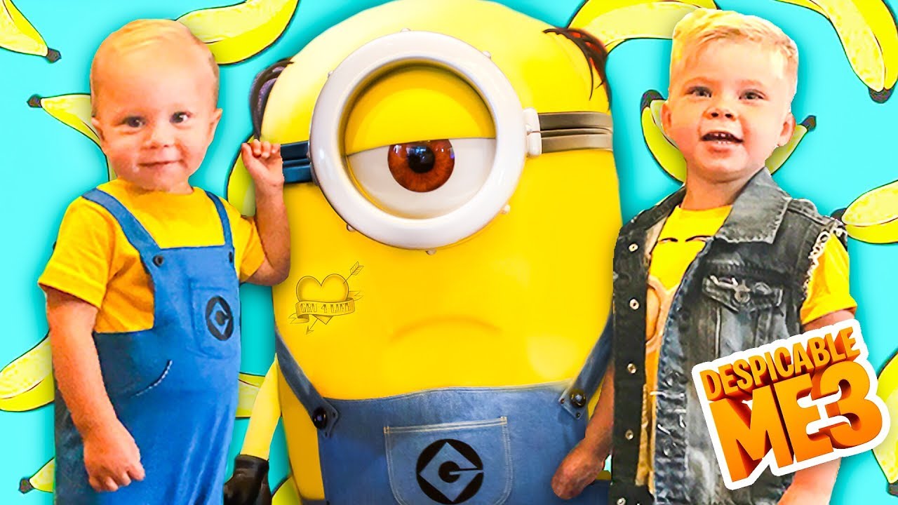 MEETING MINIONS IN REAL LIFE! 🍌 Despicable Me 3 Character Breakfast ...