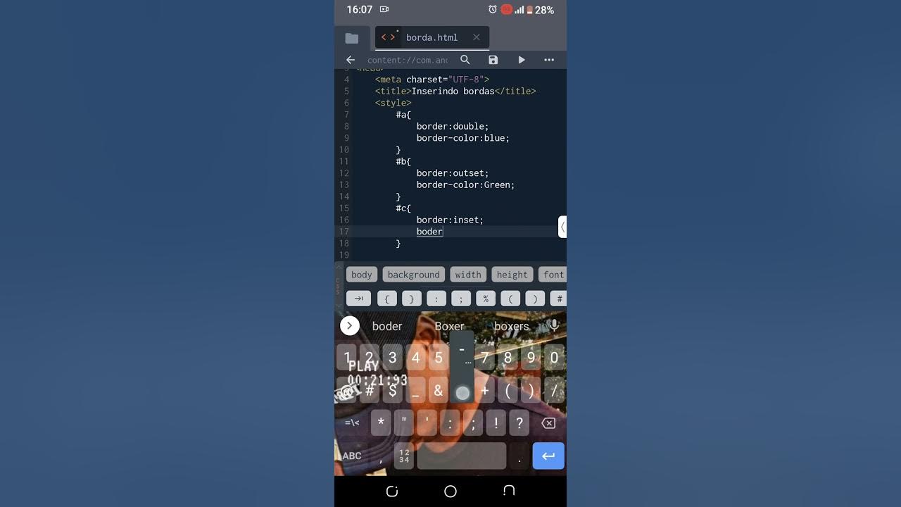 Como Inserir Bordas Em Html No Trebedit Youtube