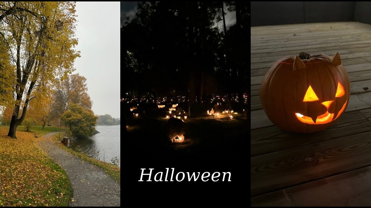 Halloween | skogskyrkogården, karva pumpa, halloween sminkning - YouTube