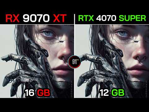 RX 9070 XT VS RTX 4070 SUPER+ Ryzen™ 7 9800X3D : TEST IN 20 GAMES