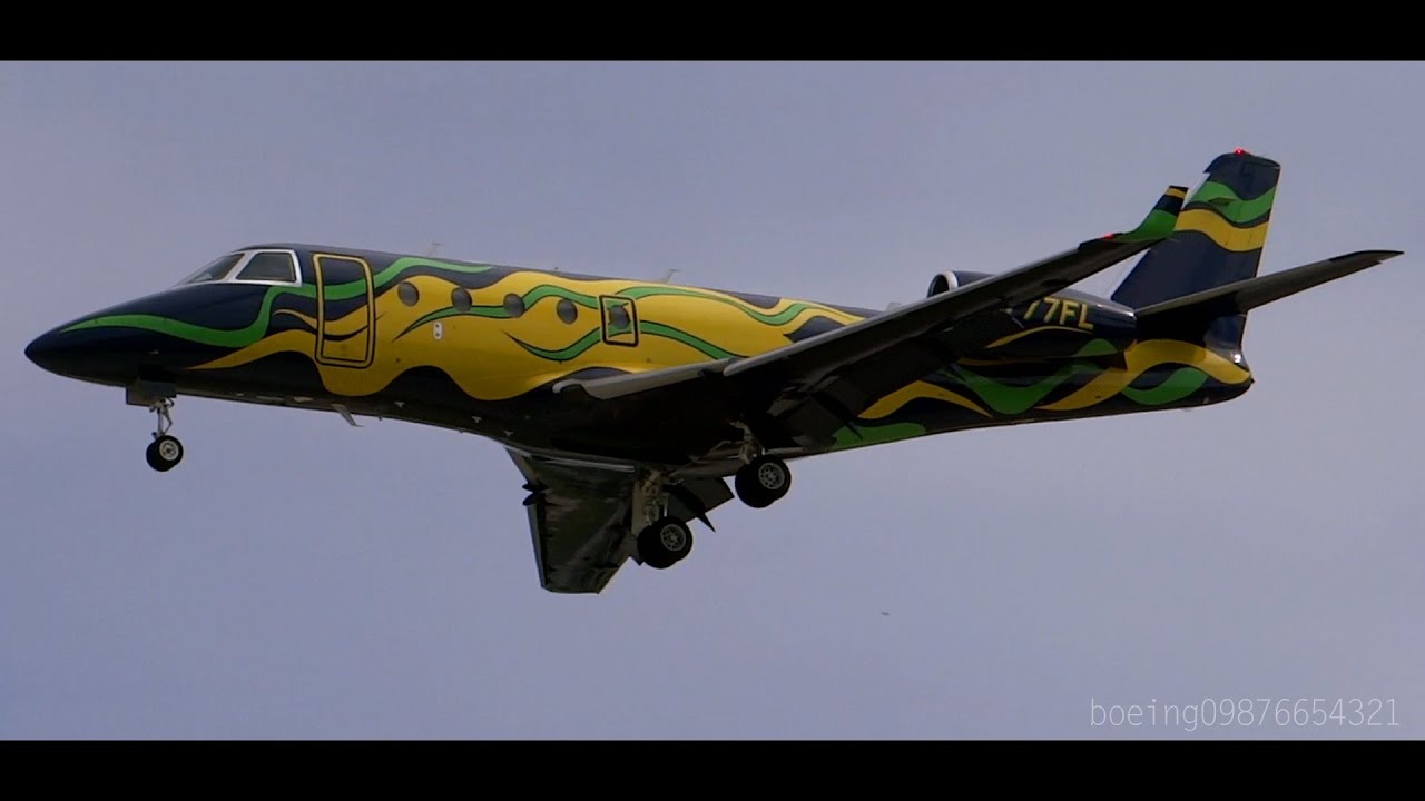 HD Awesome Gulfstream G150 N777FL Landing at San Jose International ...