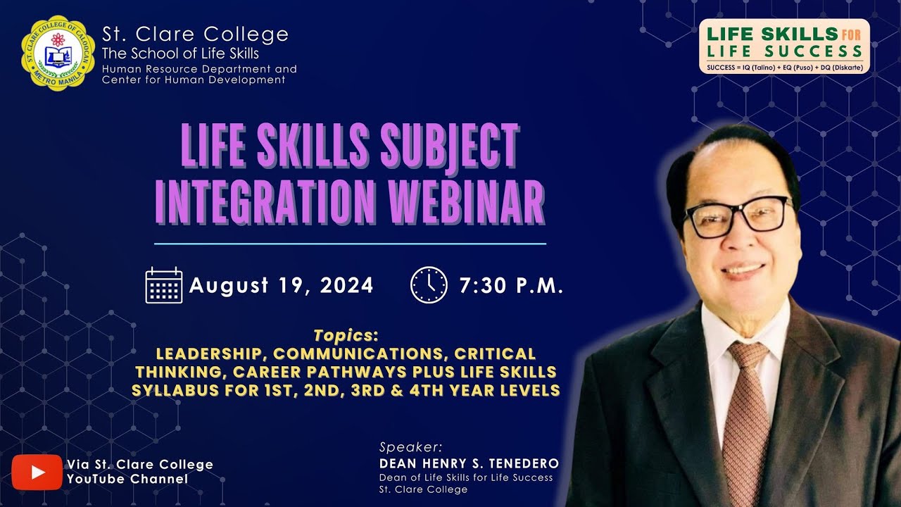 Life Skills Subject Integration Webinar 2024 - YouTube