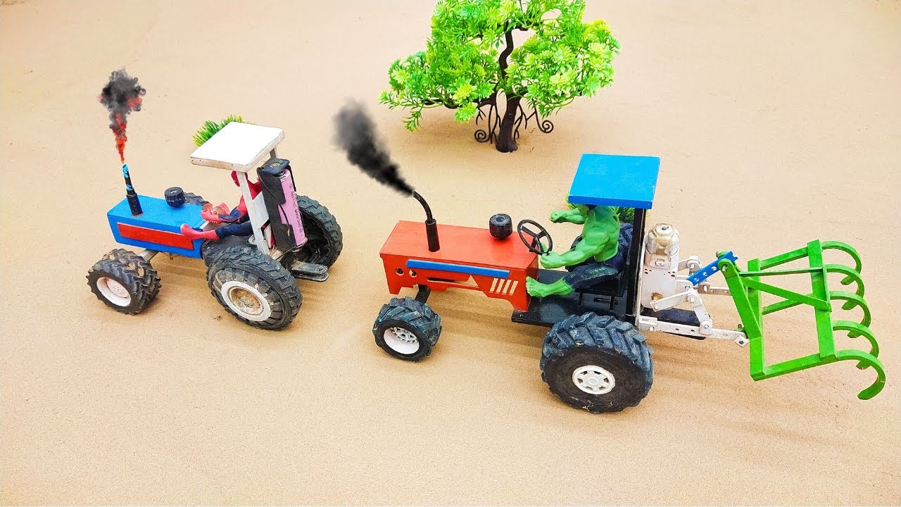 diy mini tractor rescue cultivator machine mini science project ...