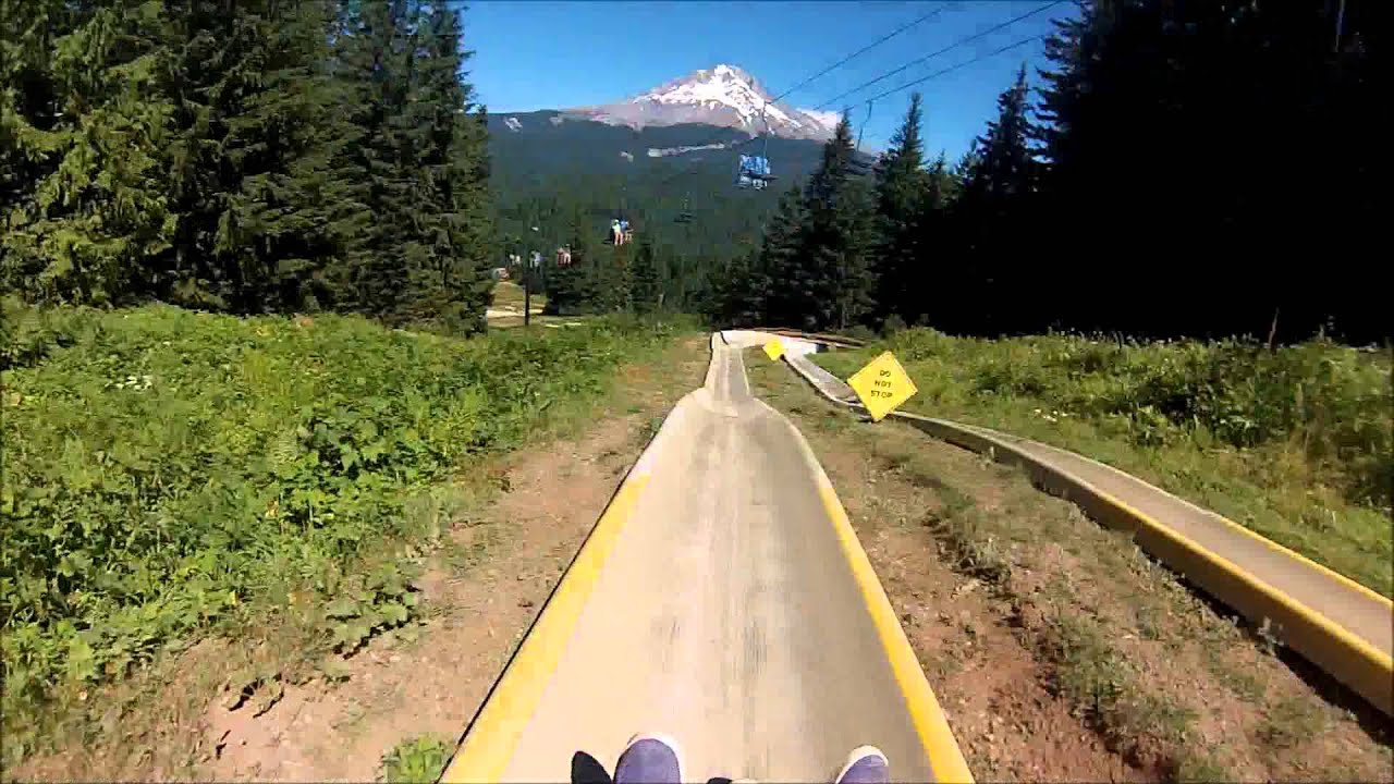 Mt. Hood Alpine Slide Raw Run 2013 - YouTube