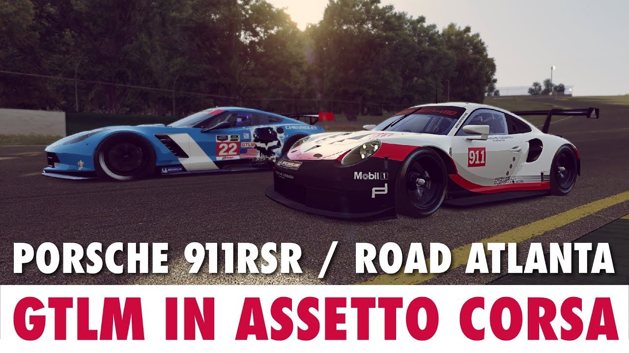 Assetto Corsa - GTLM at Road Atlanta (Porsche 911 RSR) - YouTube