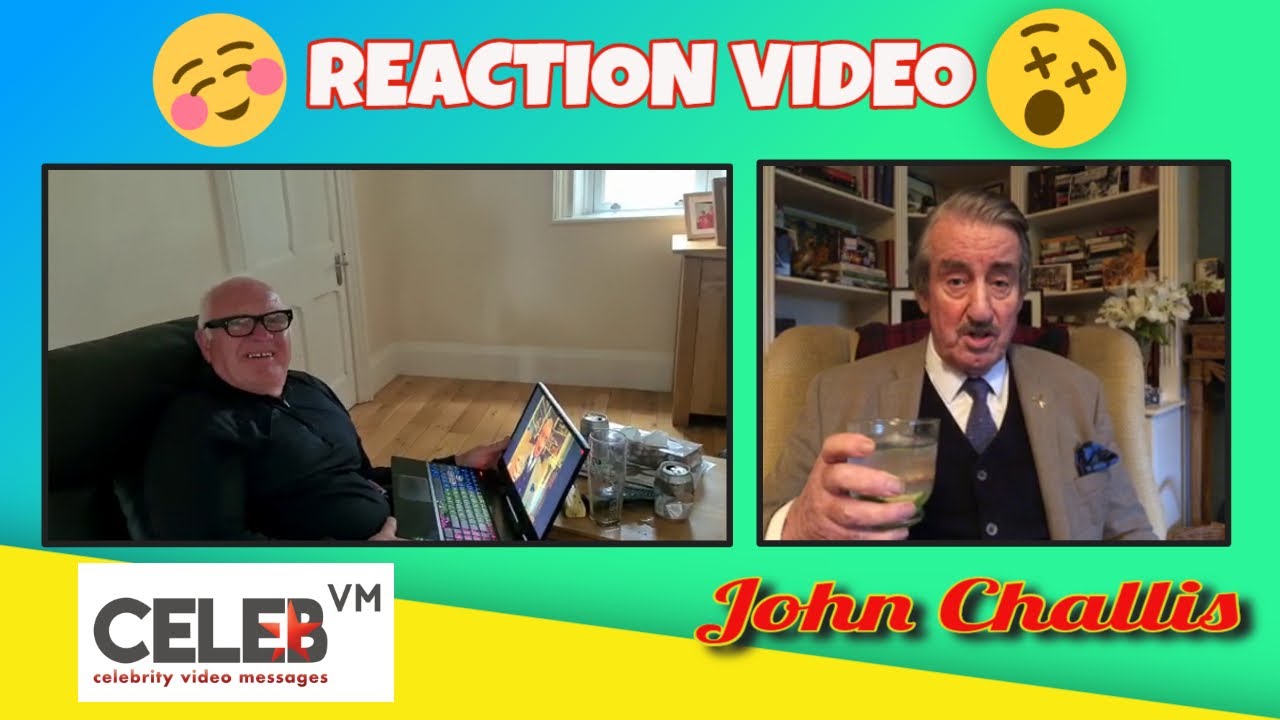 Peter absolutely loves his personal video message from John Challis ...