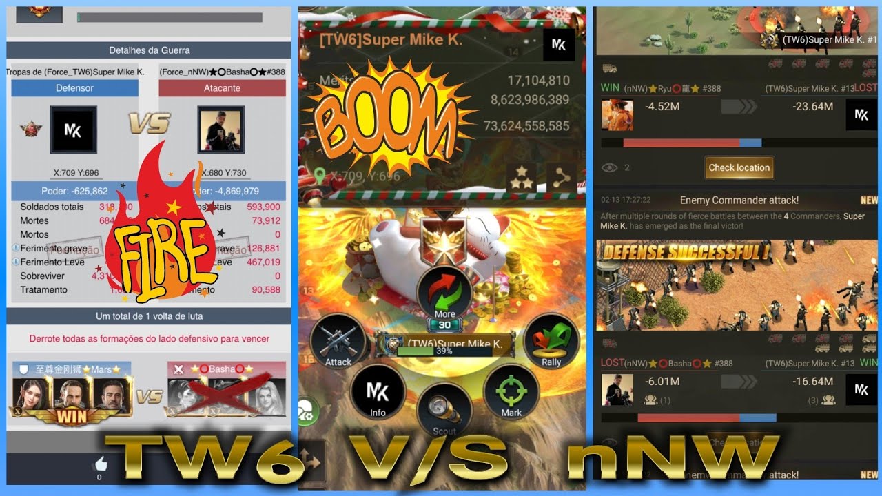 🔥 nNW V/S TW6 ⭐ 5700 Might 😱 Crazy Fight Reset WC Gate open ::: Last ...