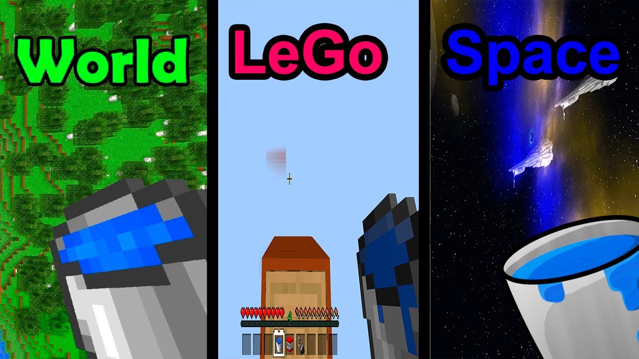 Minecraft :World vs LeGo vs Space - YouTube